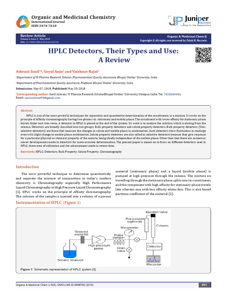 HPLC Detectors | PDF