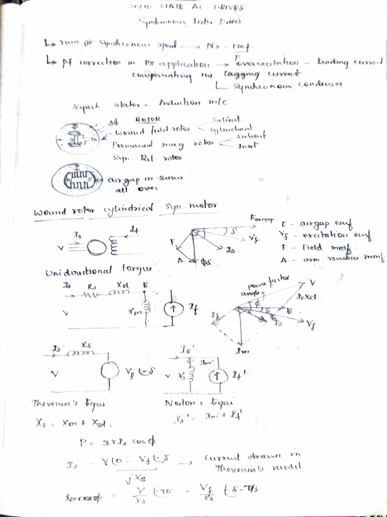 Synchronous Machine Notes | PDF