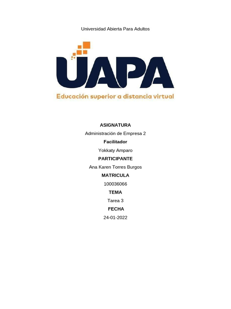 Adm 2 Tarea 3 | PDF