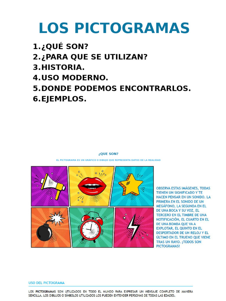 Los Pictogramas - 1 | PDF