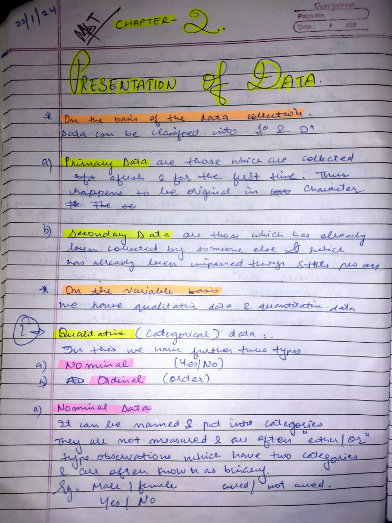 Presentation of Data | PDF