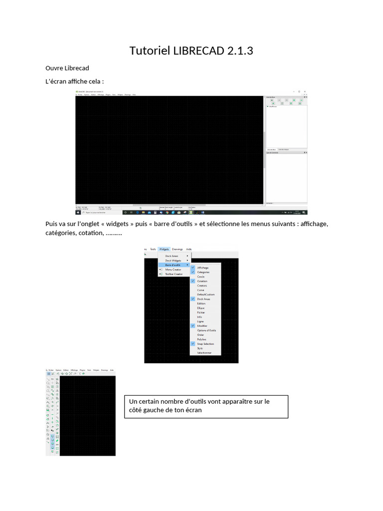 Tutoriel LIBRECAD 2 1ière Partie | PDF