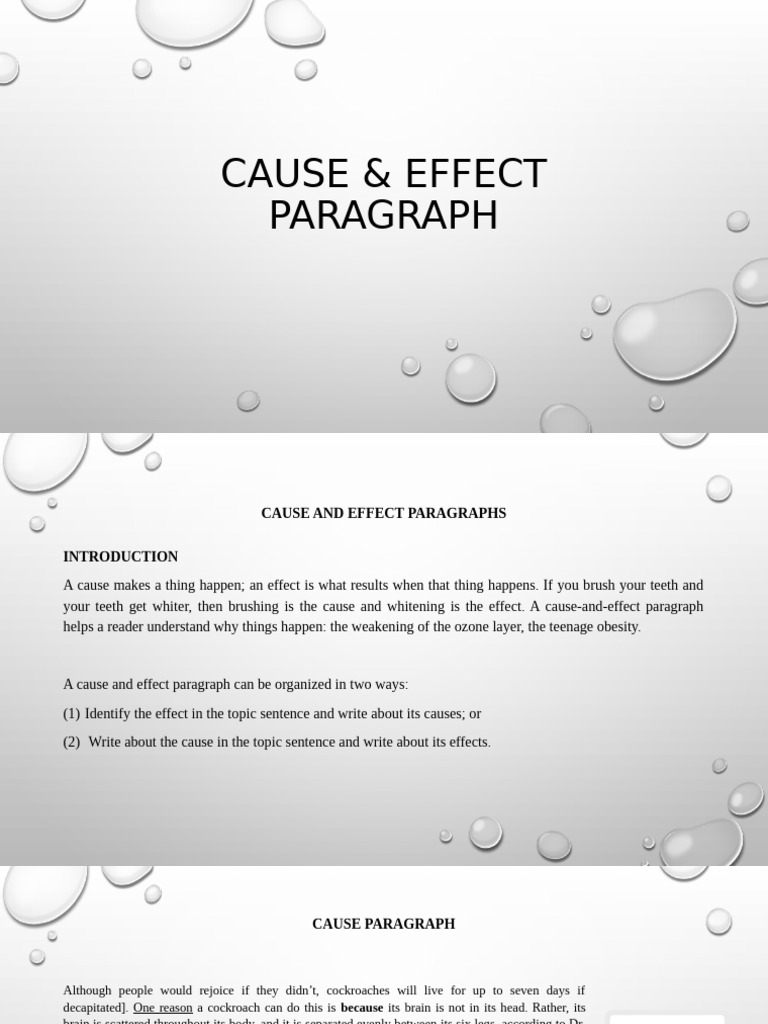 Cause and Effect Ppt | PDF