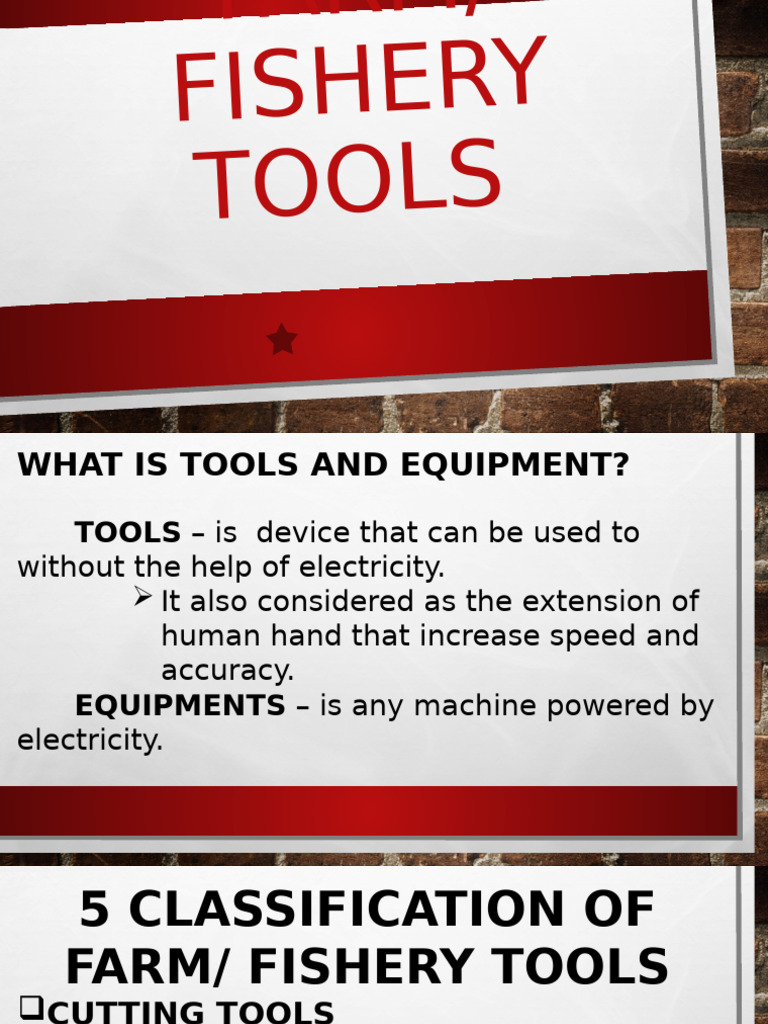 Classification of Tools and Equipments | PDF