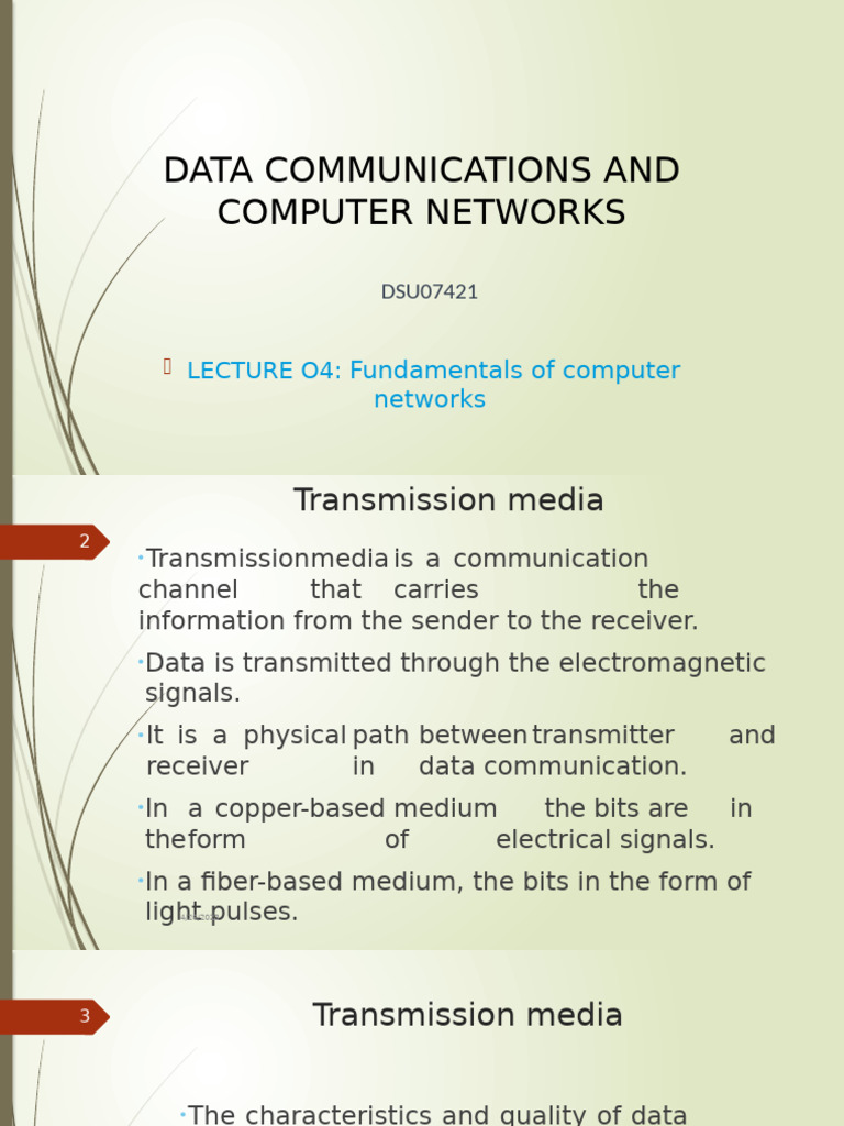 Lecture 3 - Transmission Media | PDF