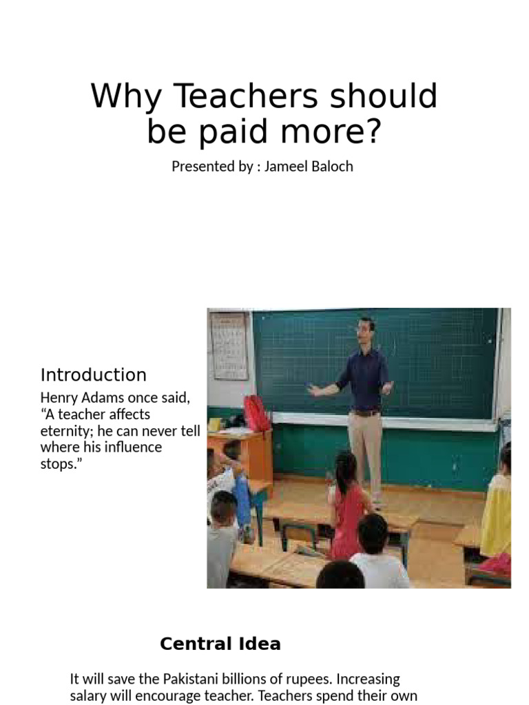 Why Teachers Should Paid More 1 Pdf