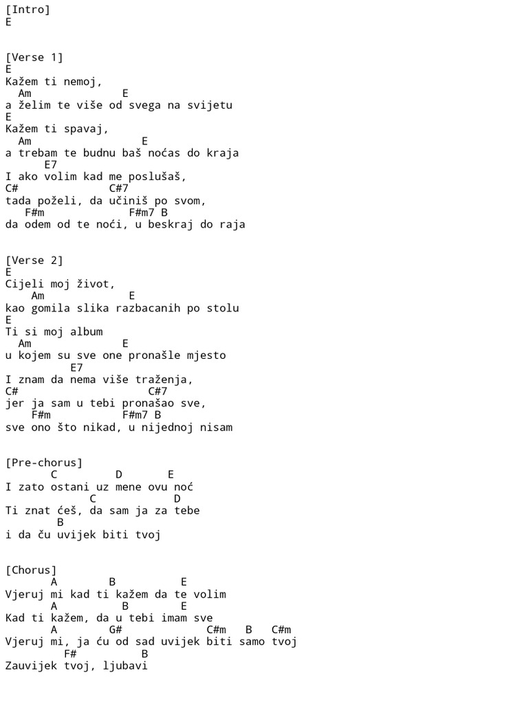 E Dur - Guitar Tabs | PDF | Poetry