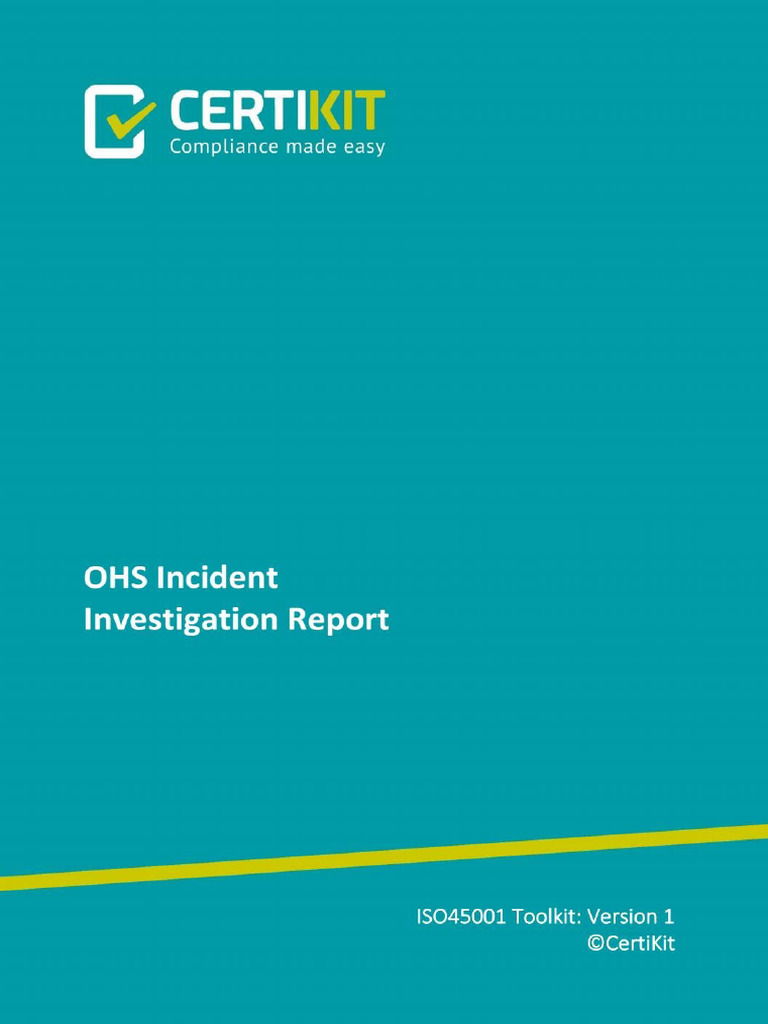 OHS-FORM-08-2 OHS Incident Investigation Report | PDF
