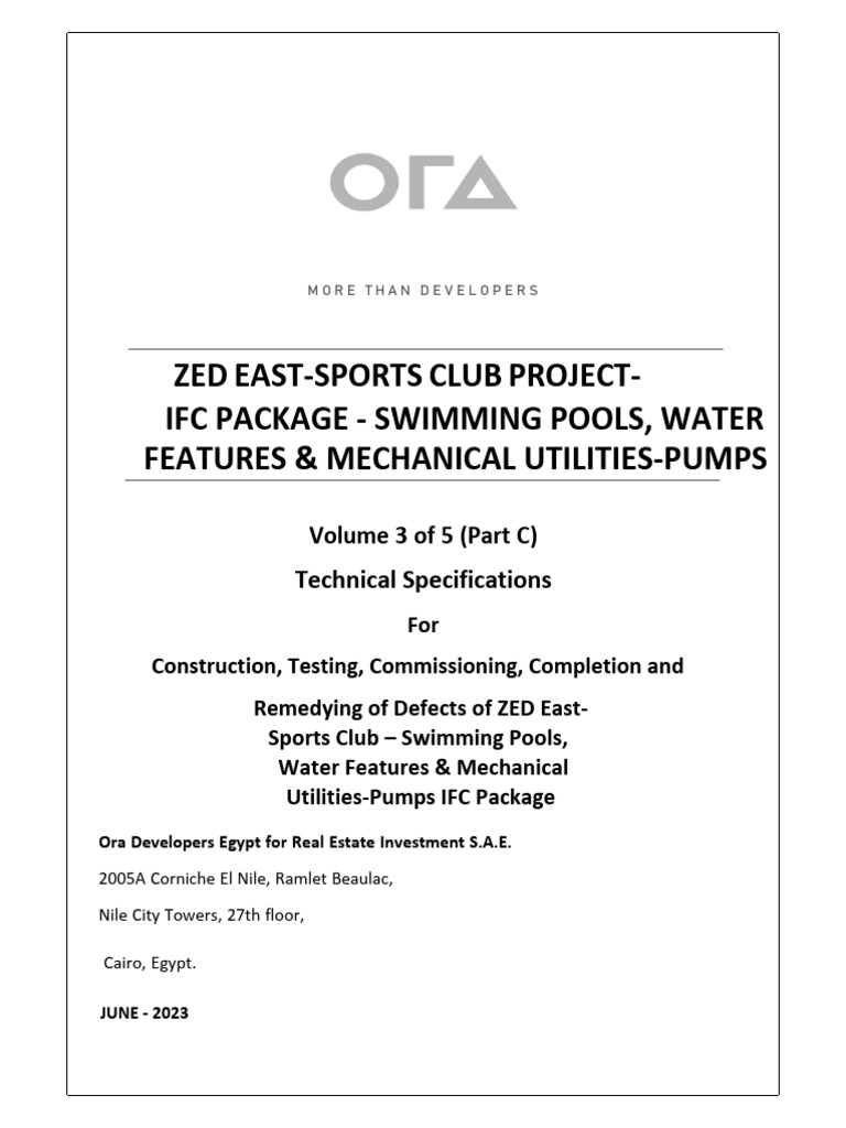 Specification - Water Features | PDF