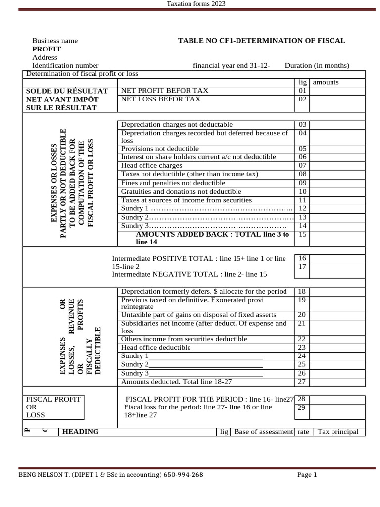 Taxation Forms and Questions | PDF | Taxes | Corporate Tax