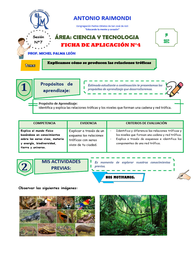 1 FICHA-S7-U.5-CyT Explicamos Como Se Producen Las Relaciones Troficas ... 1 FICHA-S7-U.5-CyT Explicamos Como Se Producen Las Relaciones Troficas ...