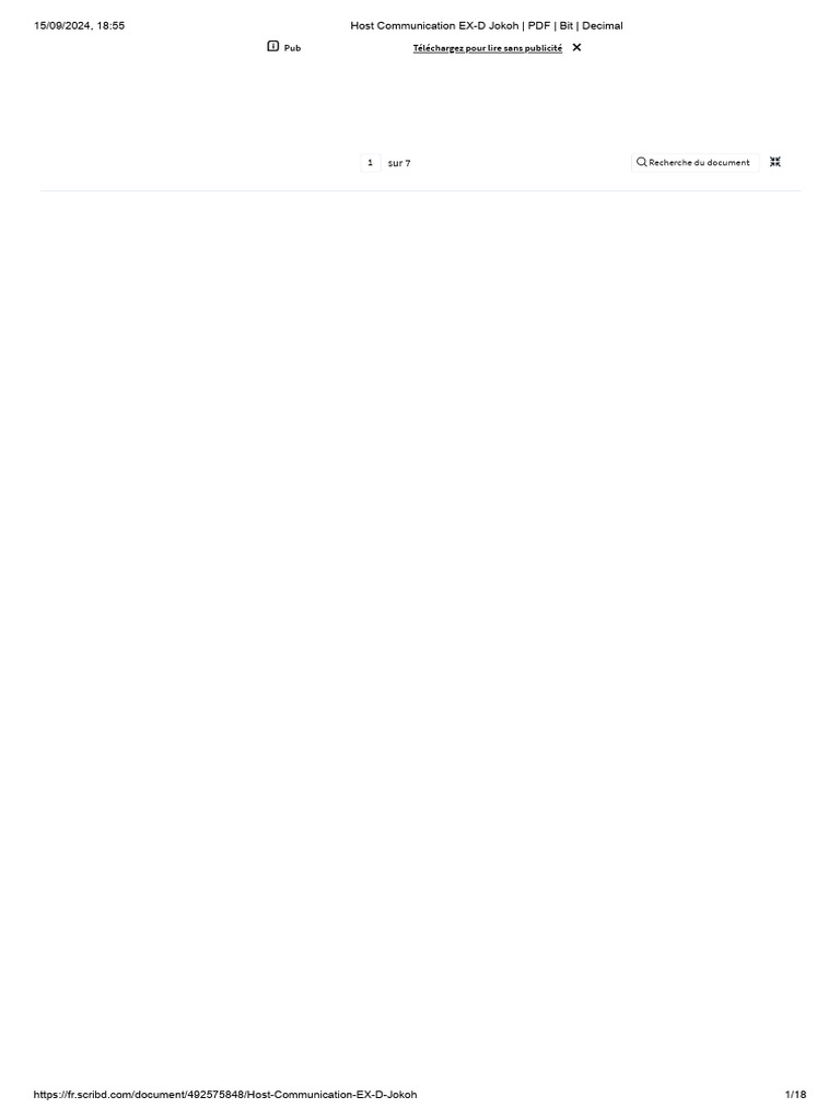 Host Communication EX-D Jokoh - PDF - Bit - Decimal | PDF