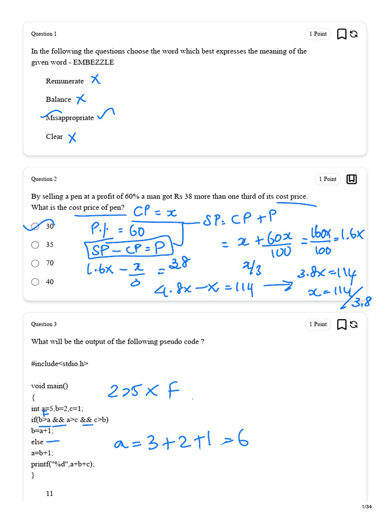 Hexaware PYQ 1 | PDF