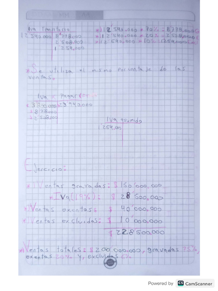 Ejercicio Del Iva | PDF