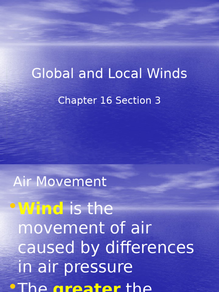 Global and Local Winds | PDF
