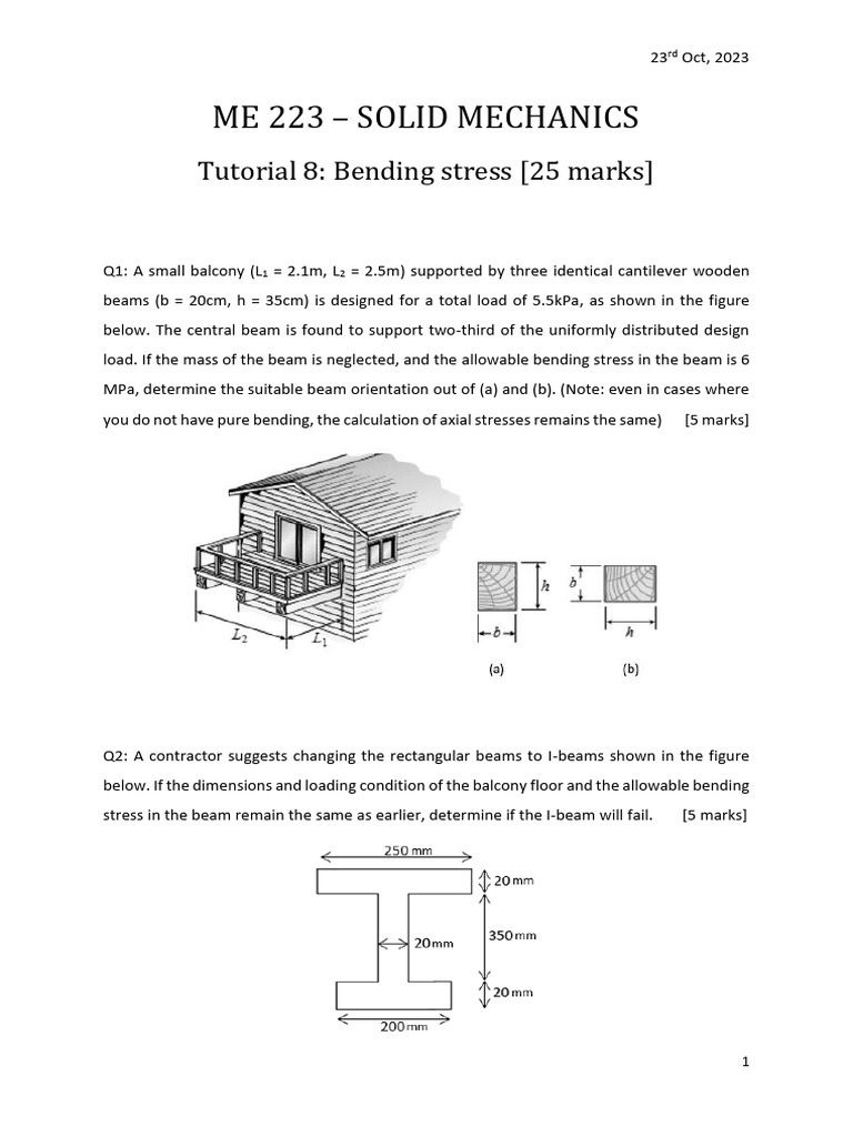 Bending Stress Analysis in Beams | PDF