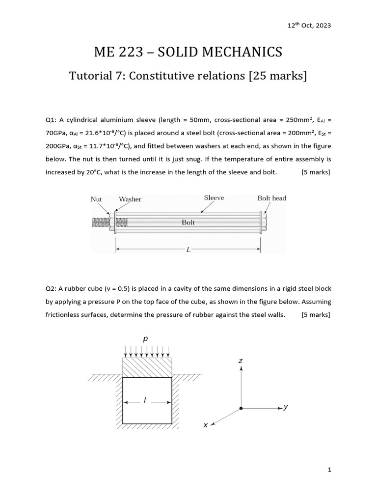 Tutorial 7 - Questions | PDF