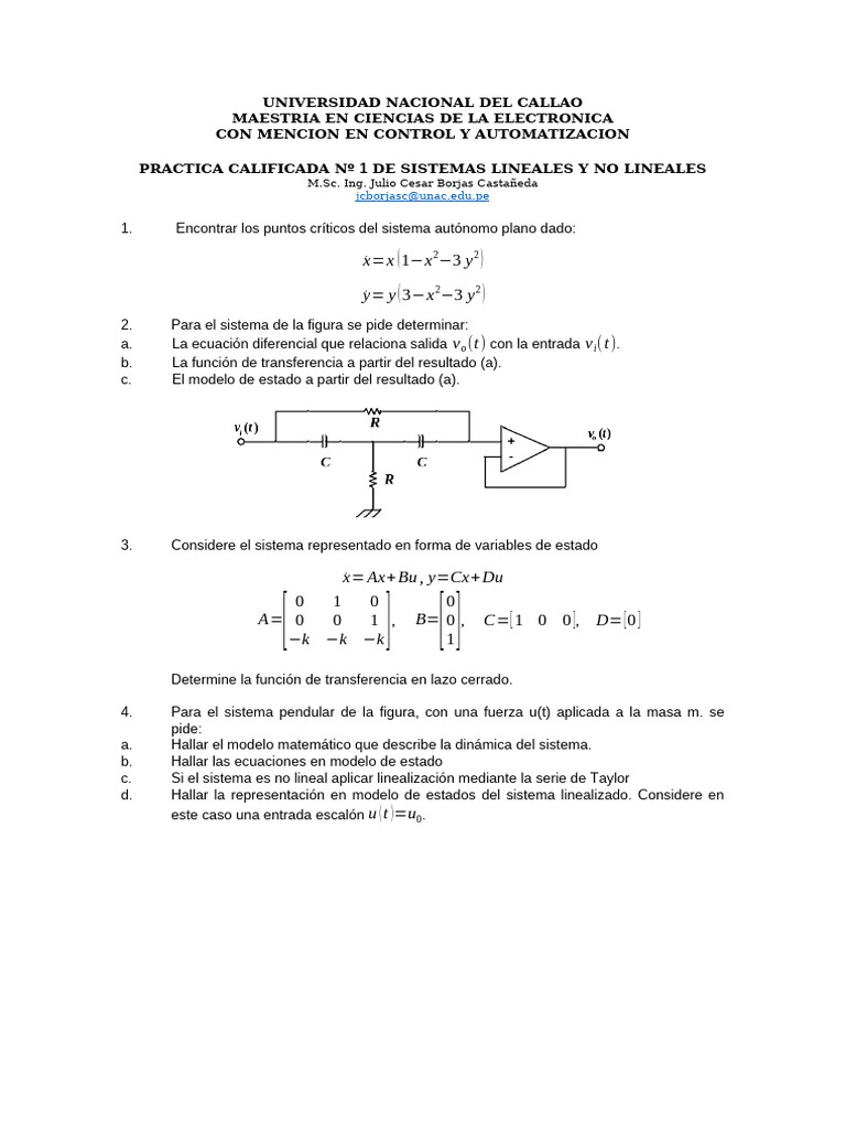 Sistemas Lineales y No Lineales | PDF