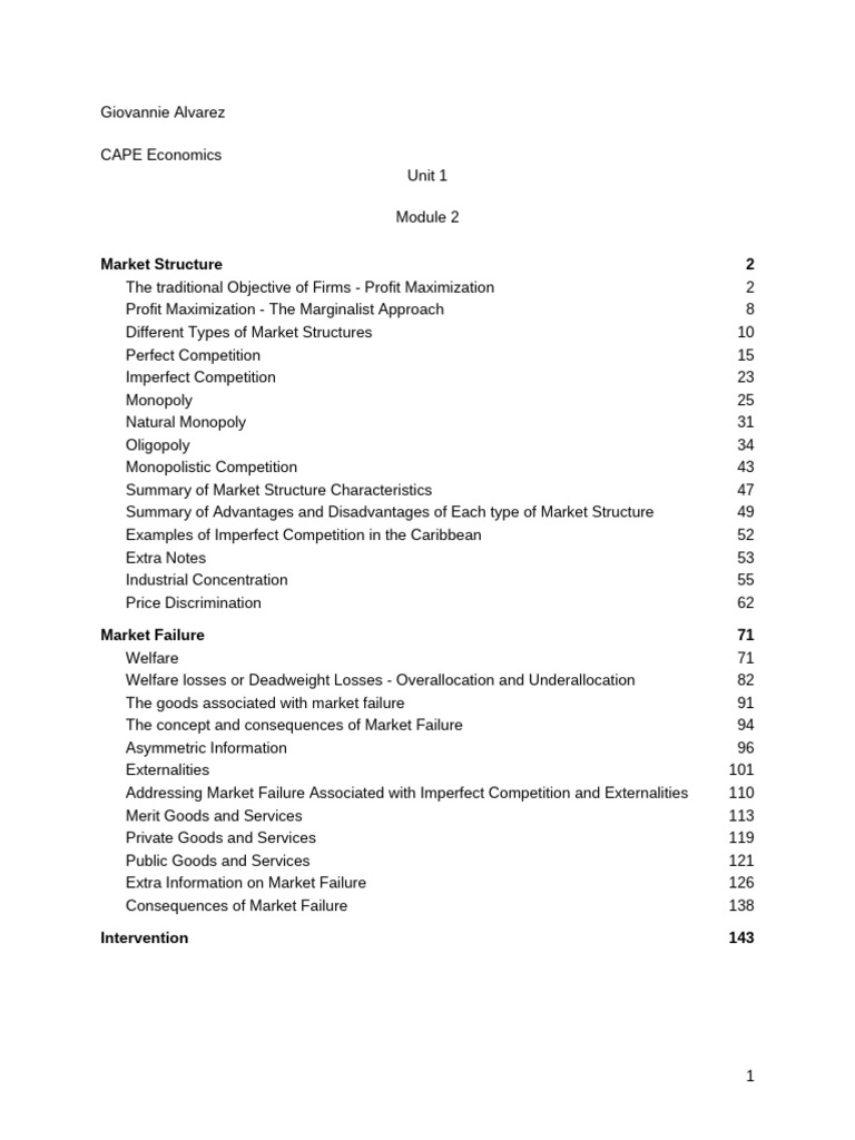 Economics Unit 1 Module 2 | PDF