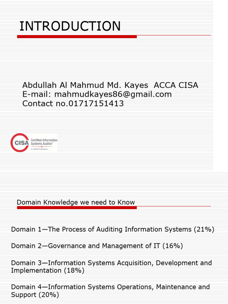 Emailing CISA-Lecture-Domain-1 | PDF