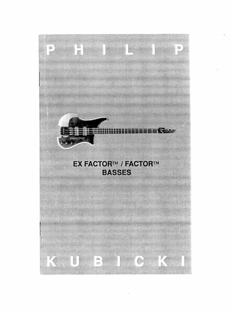 Fender Kubicki Basses | PDF