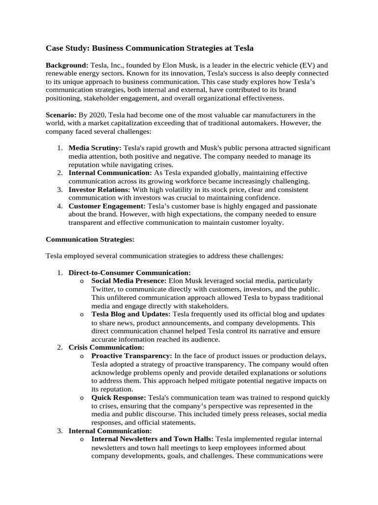 Case Study-Business Communication | PDF