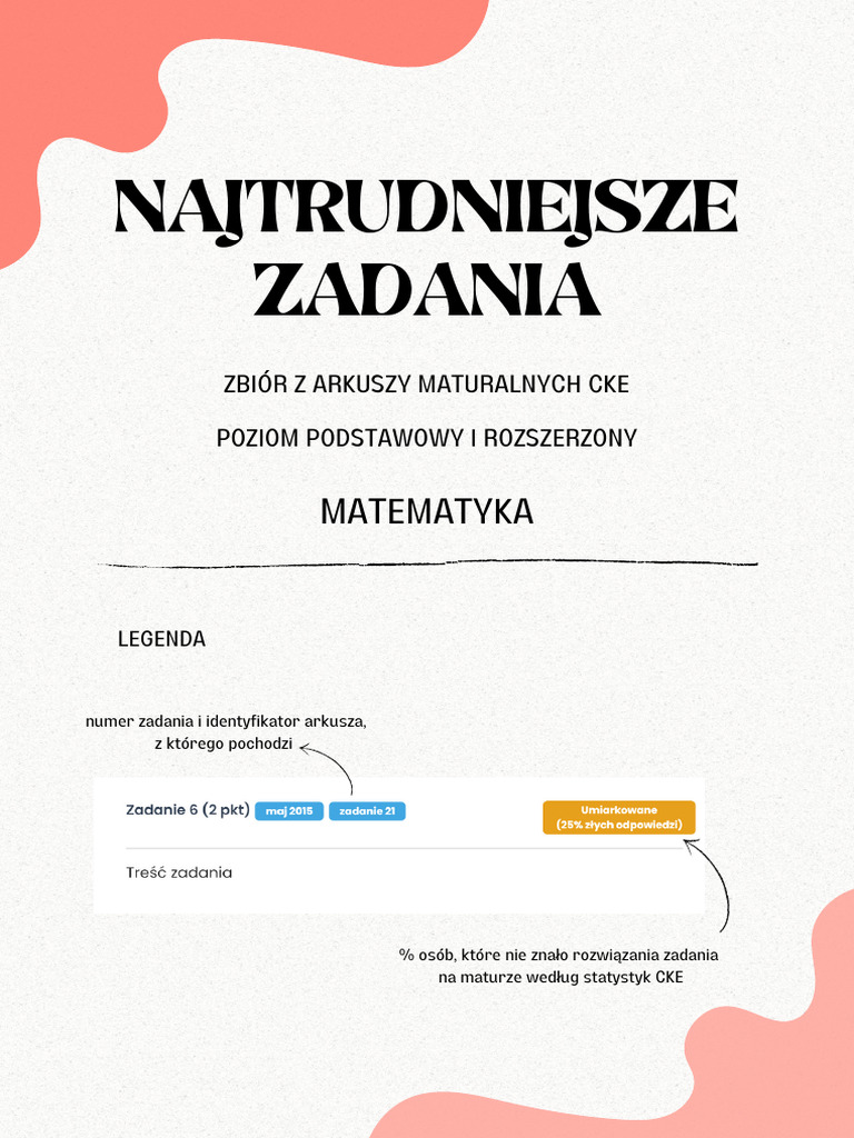Najtrudniejsze Zadana Matematyka | PDF