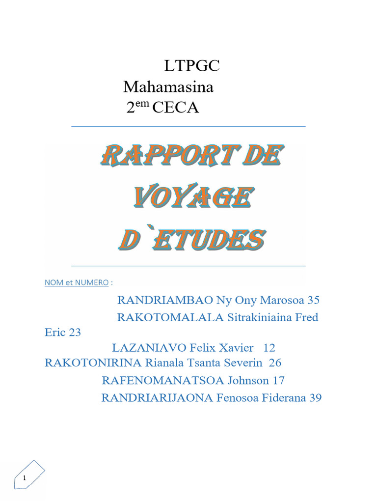 Rapport | PDF