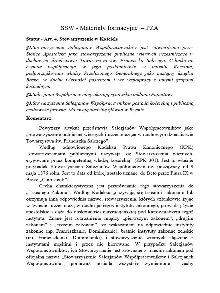 PZA - Komentaż Art 4 - SSW - Docx-2 | PDF