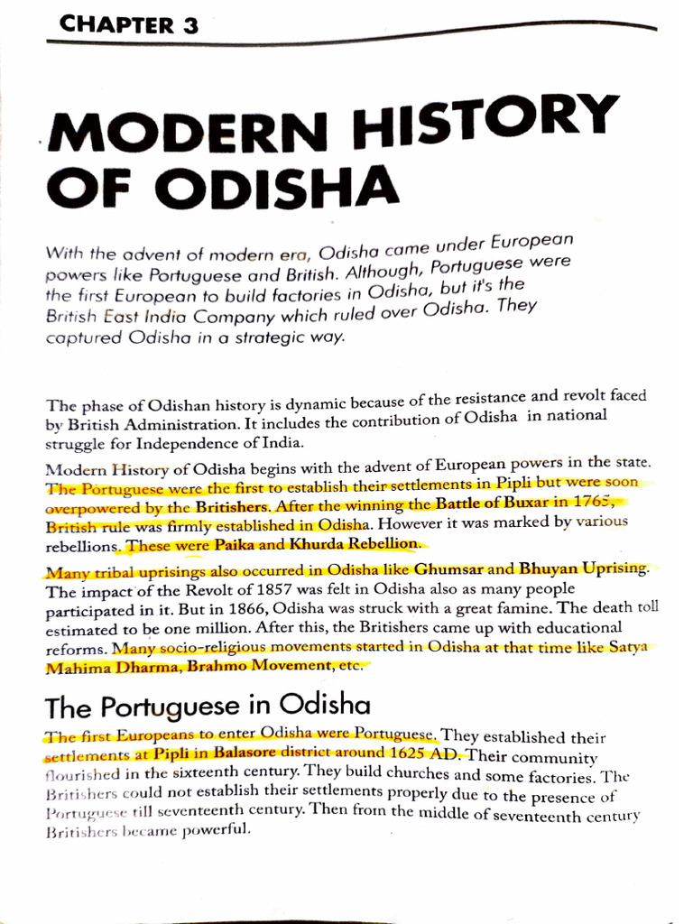 MODERN Odisha History | PDF