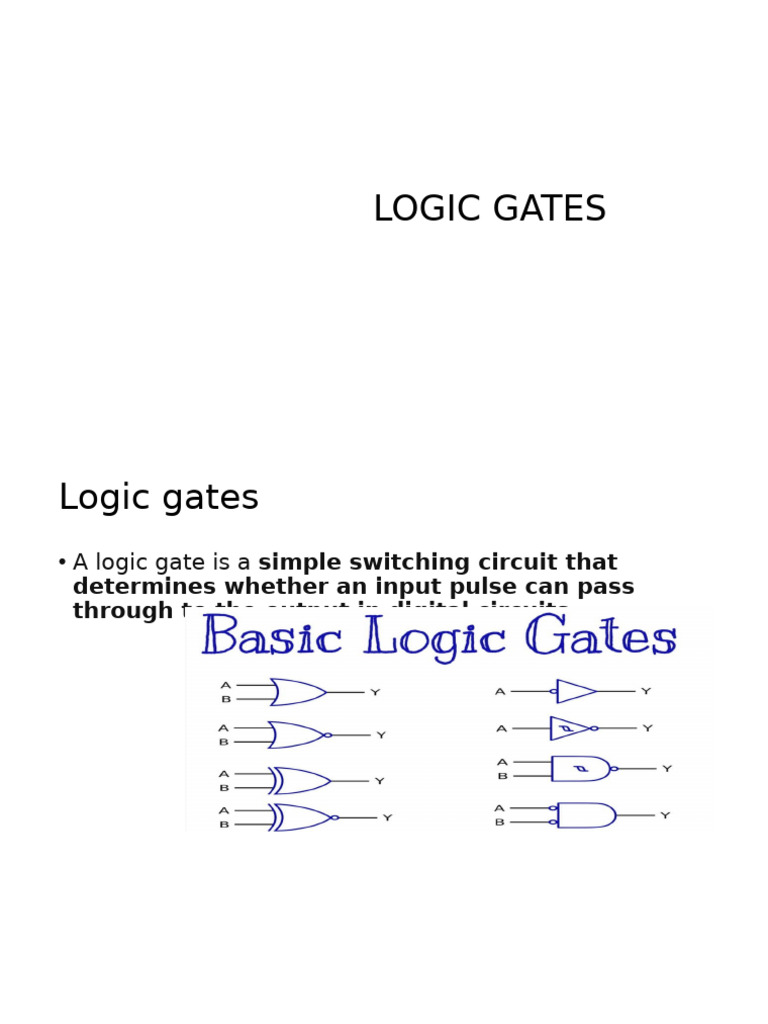 Logic Gates | PDF