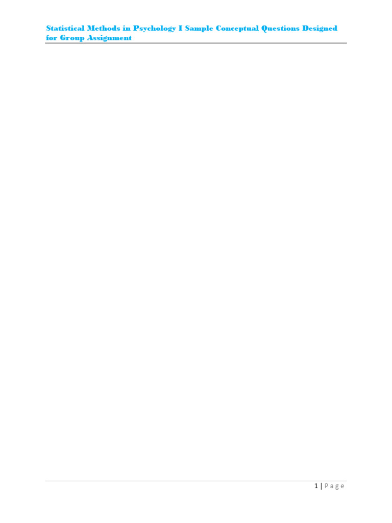 Stat-I-Group Assignment (2nd year) | PDF