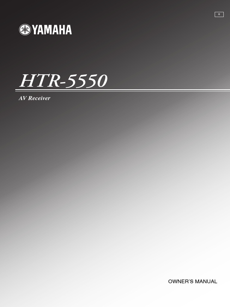 Manual Yamaha HTR-5550 | PDF