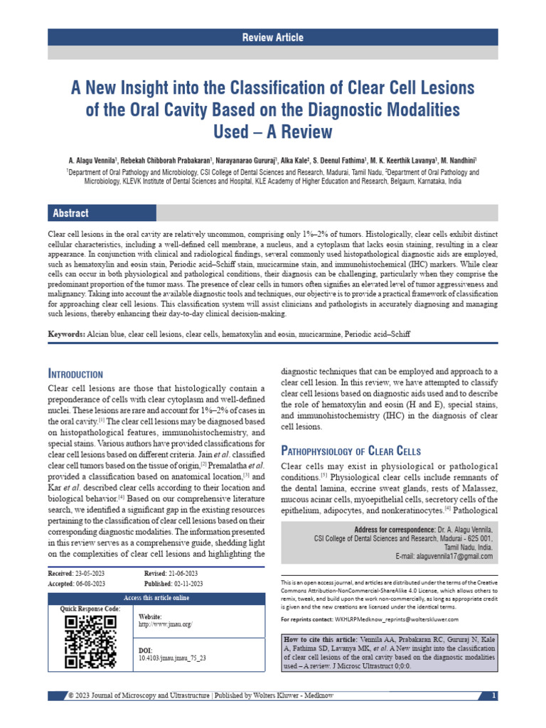 Clear Cell Nandhini Et Al | PDF