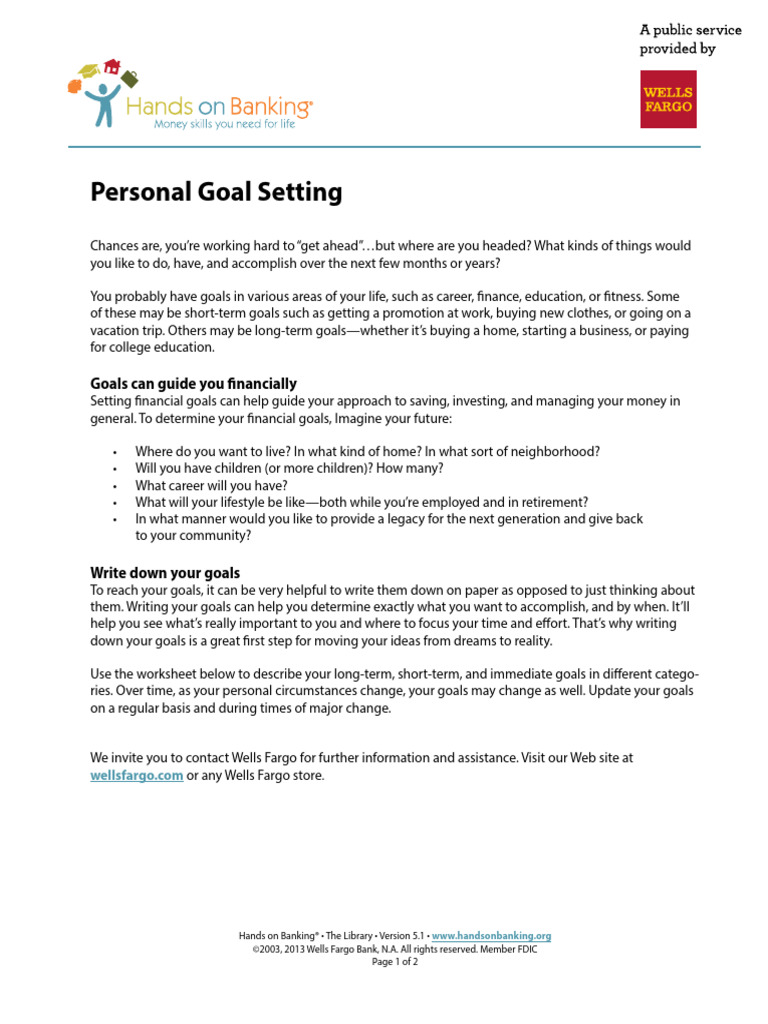 Personal Goal Setting | PDF