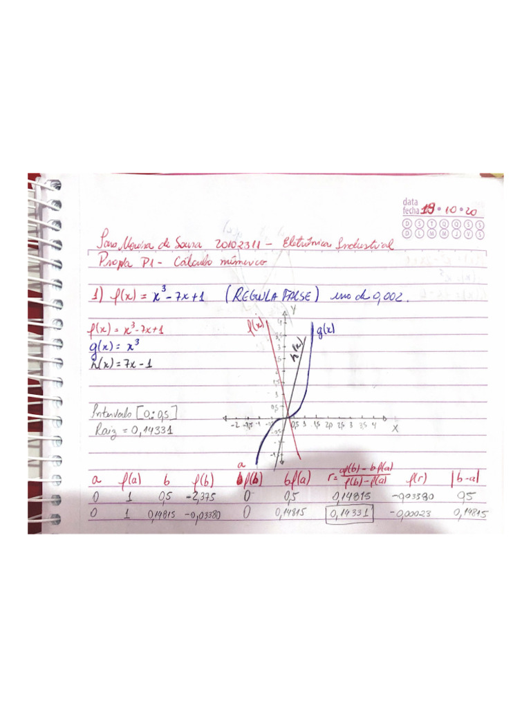 P1 Calculo Numerico - Iara Moreira | PDF