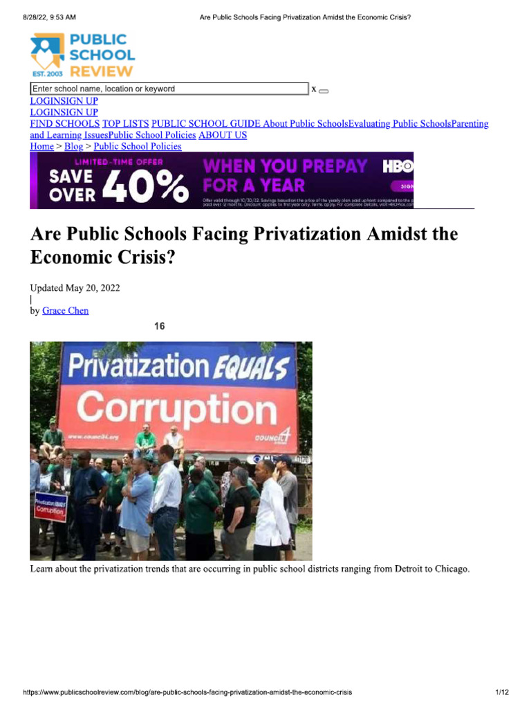Public School Review - Are Public Schools Facing Privatization Amidst ...