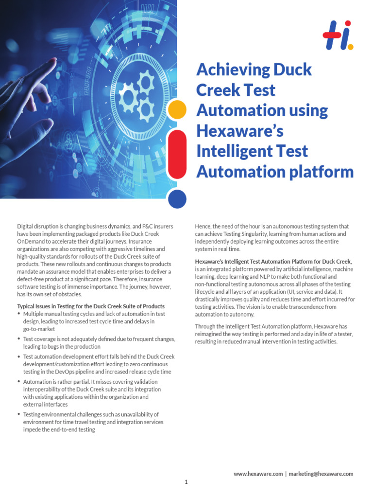 Duck Creek Testing Flyer | PDF