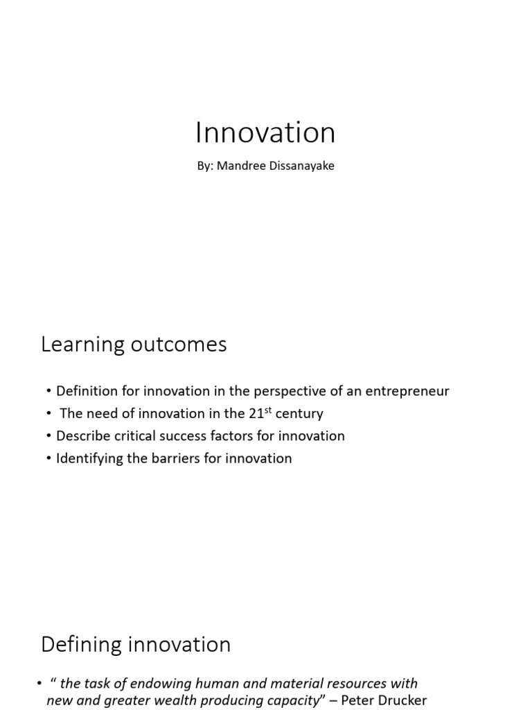 Innovation | PDF