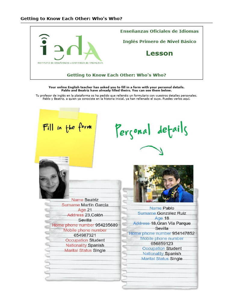 EOI IN1 U1 T1 Contenidos v07 | PDF