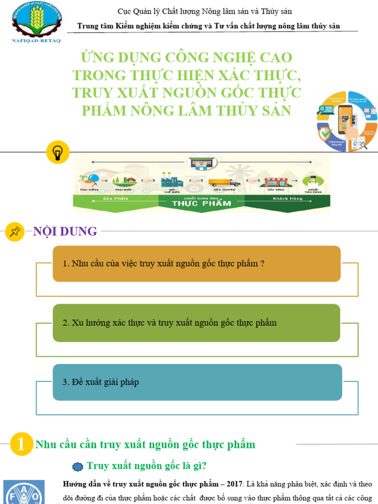 Truy xuất nguồn gốc thực phẩm - RETAQ | PDF