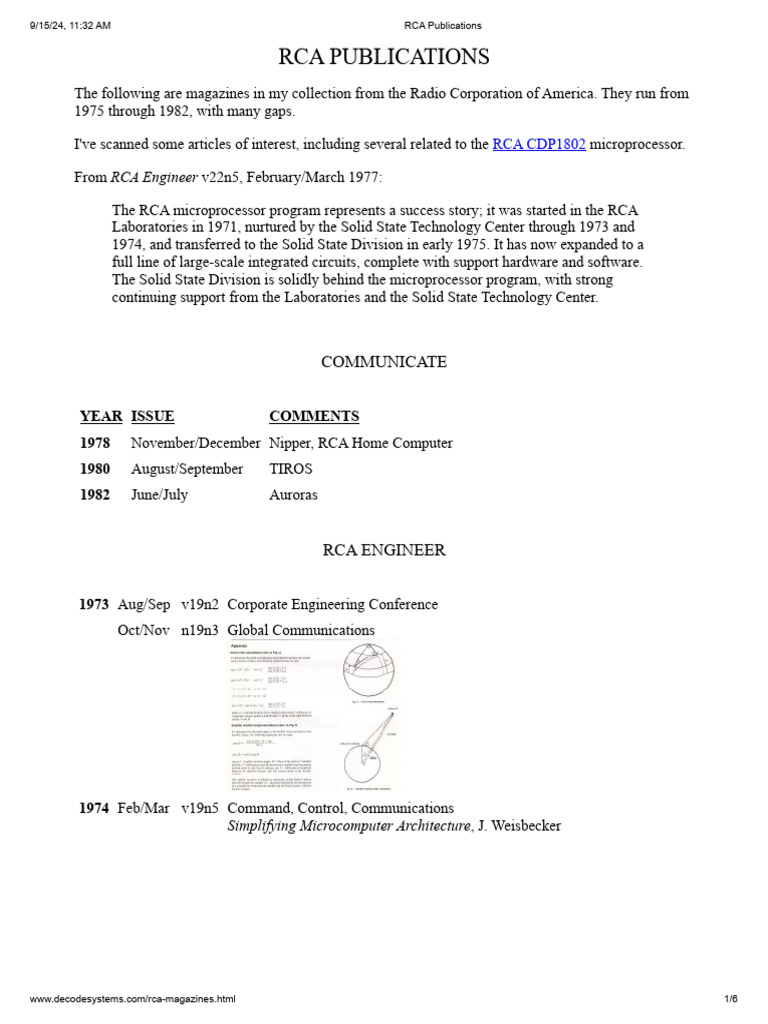 RCA Publications | PDF