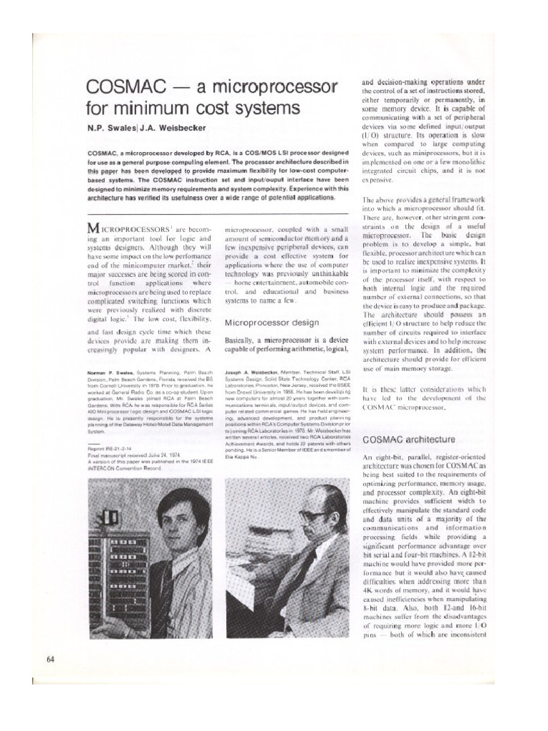 Rca-V21n3 COSMAC Min Cost | PDF