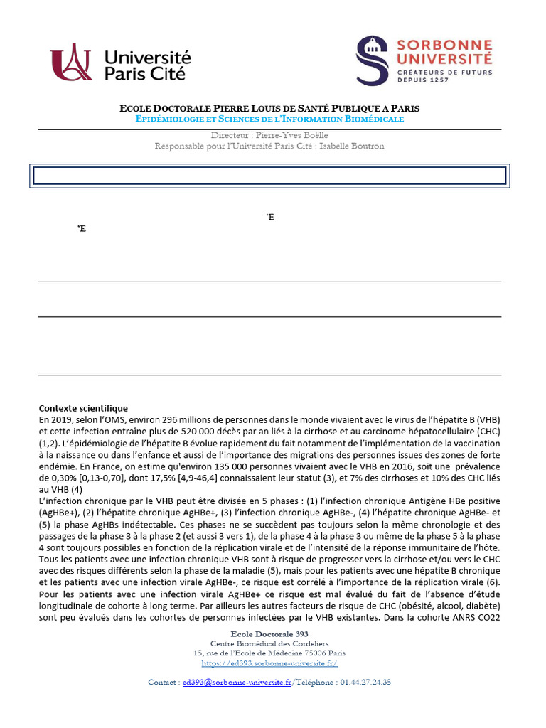 These Sujet 1 Clepivir Ed393 Phd Iplesp 2024 2025 0 | PDF