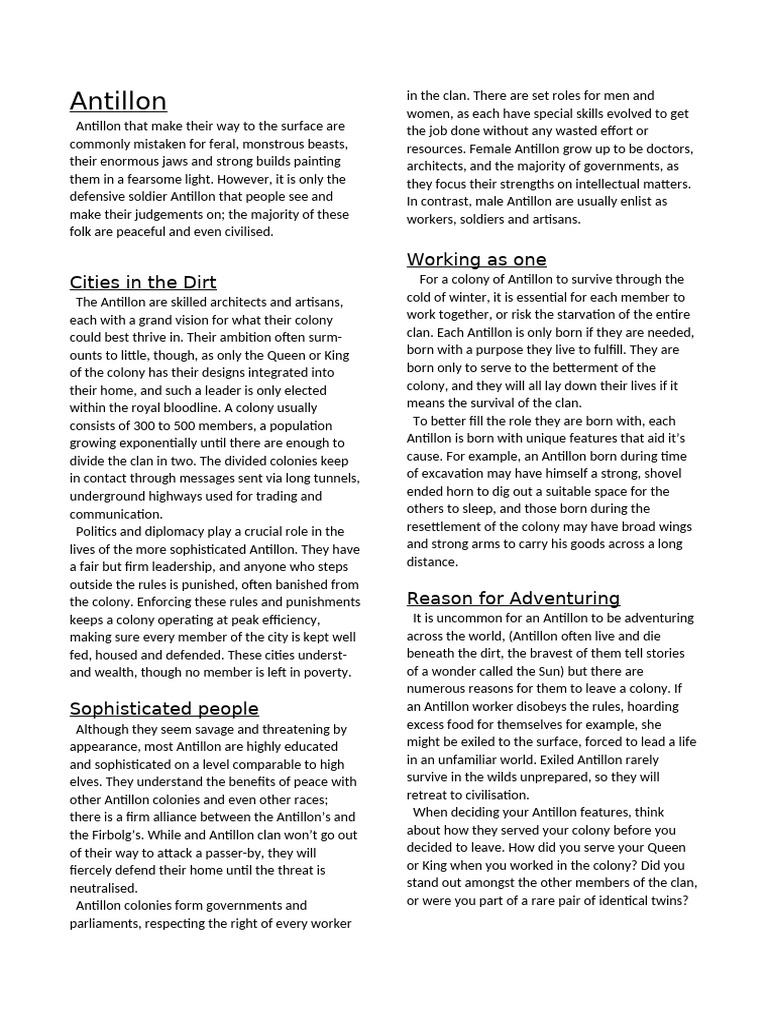 Antillon - Race 2 | PDF