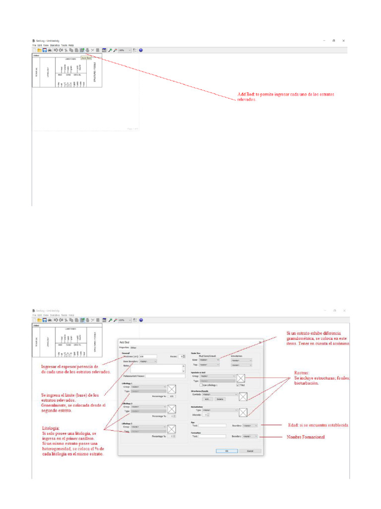 Utilización de SedLog | PDF