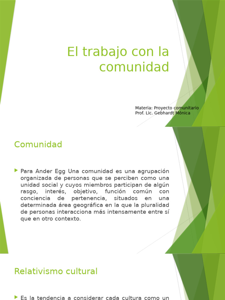 El Trabajo Con La Comunidad y Diagnóstico Local Participativo | PDF