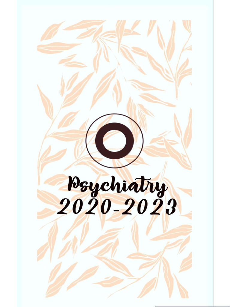 Psychiatry | PDF