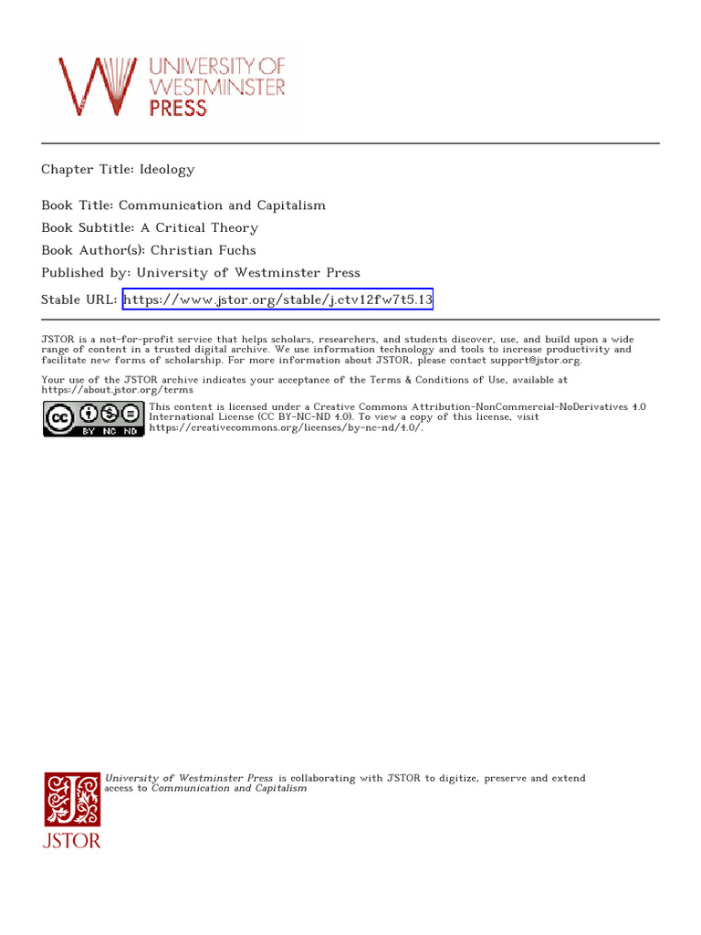 Communication and Capitalism | PDF