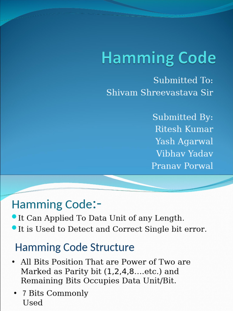 Hamming Codes | PDF
